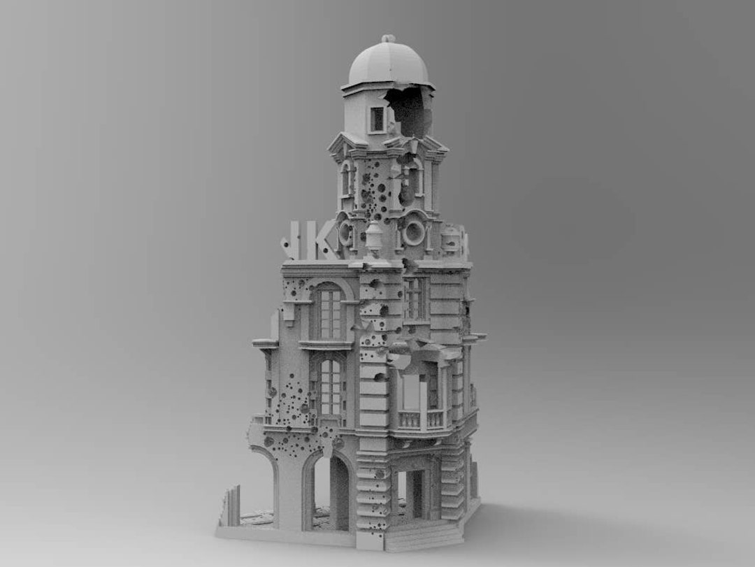 Burma Bank Ruin by WOW Buildings 3D Printable STL - Etsy