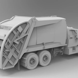 1/87 Ho Scale 80s Garbage Trash Truck Printed in High Resolution Clear ...