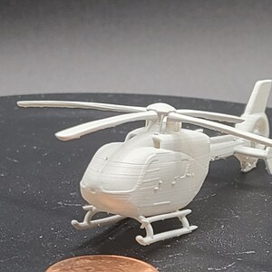 Emergency Medivac Helicopter N Scale 1/160th Printed in Clear Custom ...