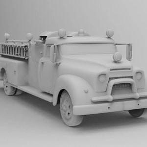 N Scale 1/160 1950 Fire Truck Printed in Clear Resin - Etsy