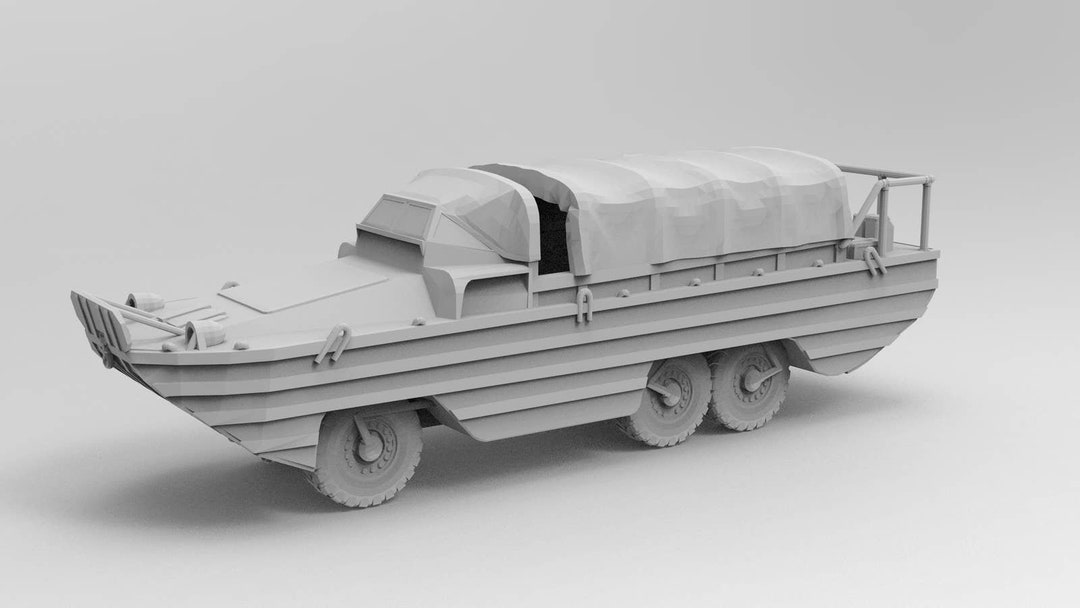 1/87 Ho Scale Military DUKW Duck Boat Printed in High Resolution Clear ...