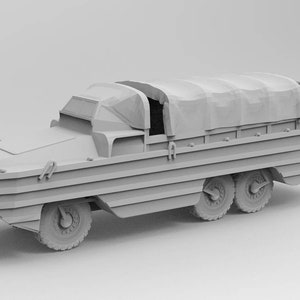 1/87 Ho Scale Military DUKW Duck Boat Printed in High Resolution Clear ...