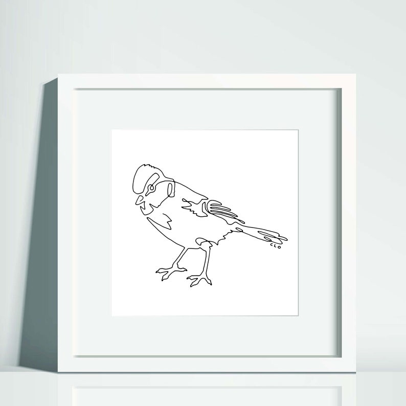 Abstract Bird Printable Art, Modern One Line Drawing, Digital Art ...