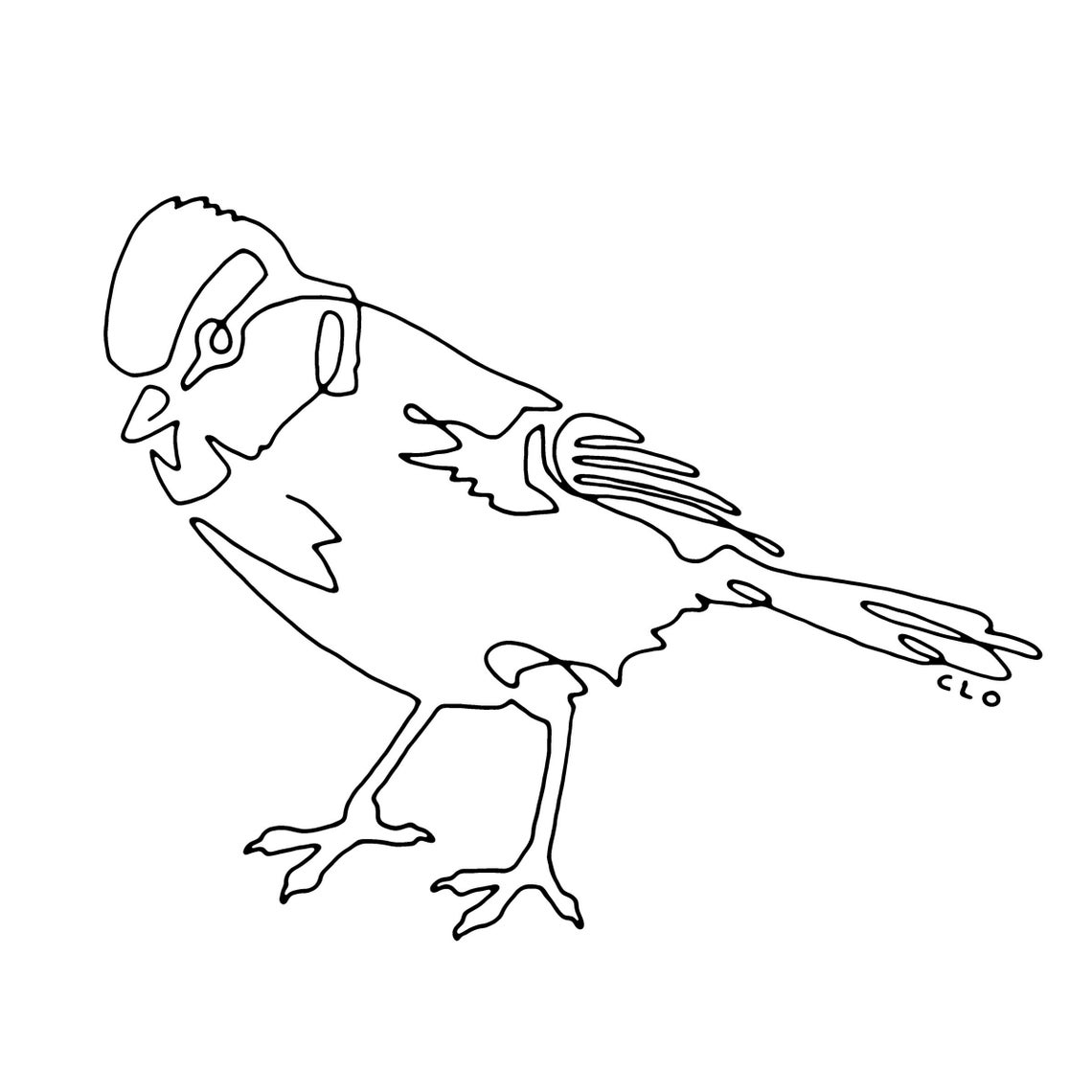 Abstract Bird Printable Art Modern One Line Drawing Digital - Etsy