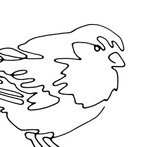 Junco Bird Digital Download. Modern Abstract One Continuous Line ...