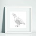 Quail Digital Art Download Modern Minimal One Line Ink - Etsy