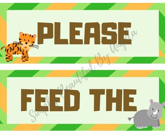 Zoo Theme Party Printables for Zoo Sign | Etsy