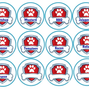 Paw Puppy Party Food Labels - Etsy