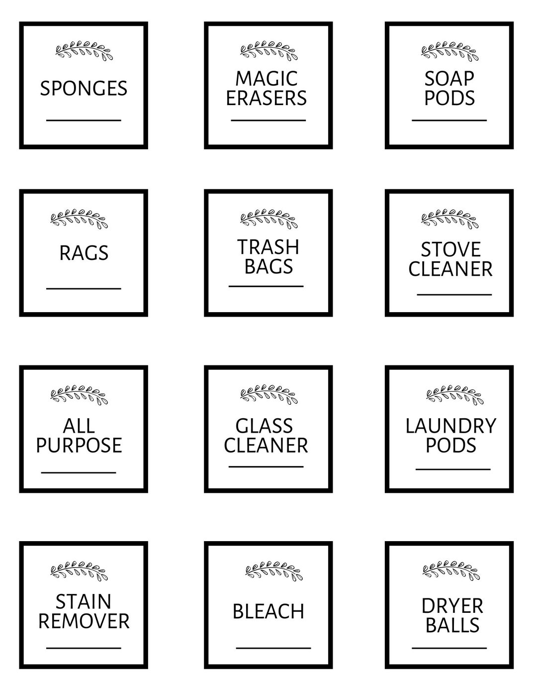 2 Editable Labels for Kitchen and Laundry Organization - Etsy