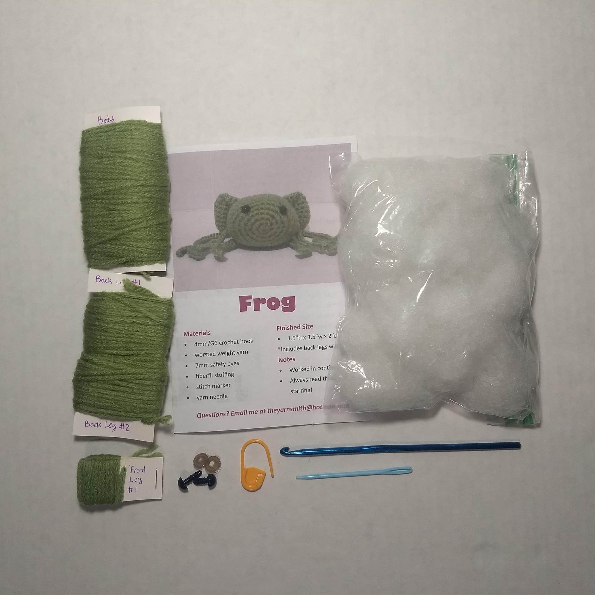DIY Crochet Amigurumi Frog Kit - Etsy