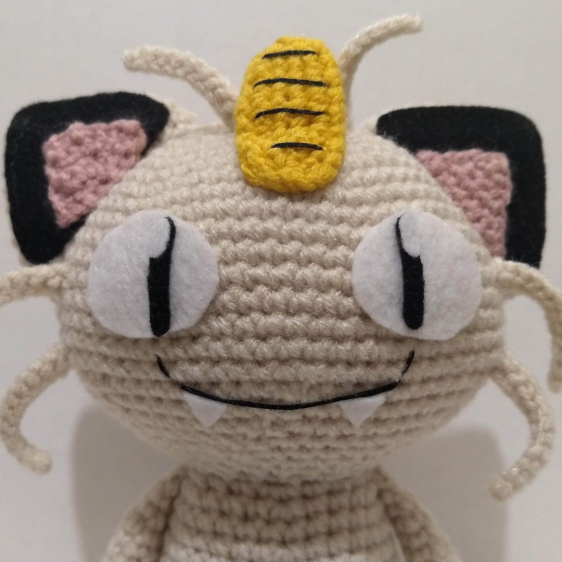 Crochet Meowth Amigurumi - Etsy