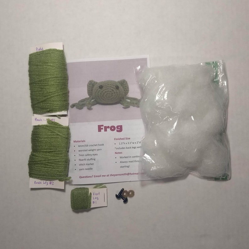 DIY Crochet Amigurumi Frog Kit - Etsy