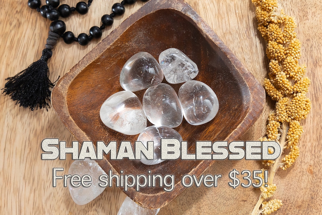 Native American Shaman Blessed & Charged Polished Rainbow Clear Crystal Quartz Gemstone: Healing ...