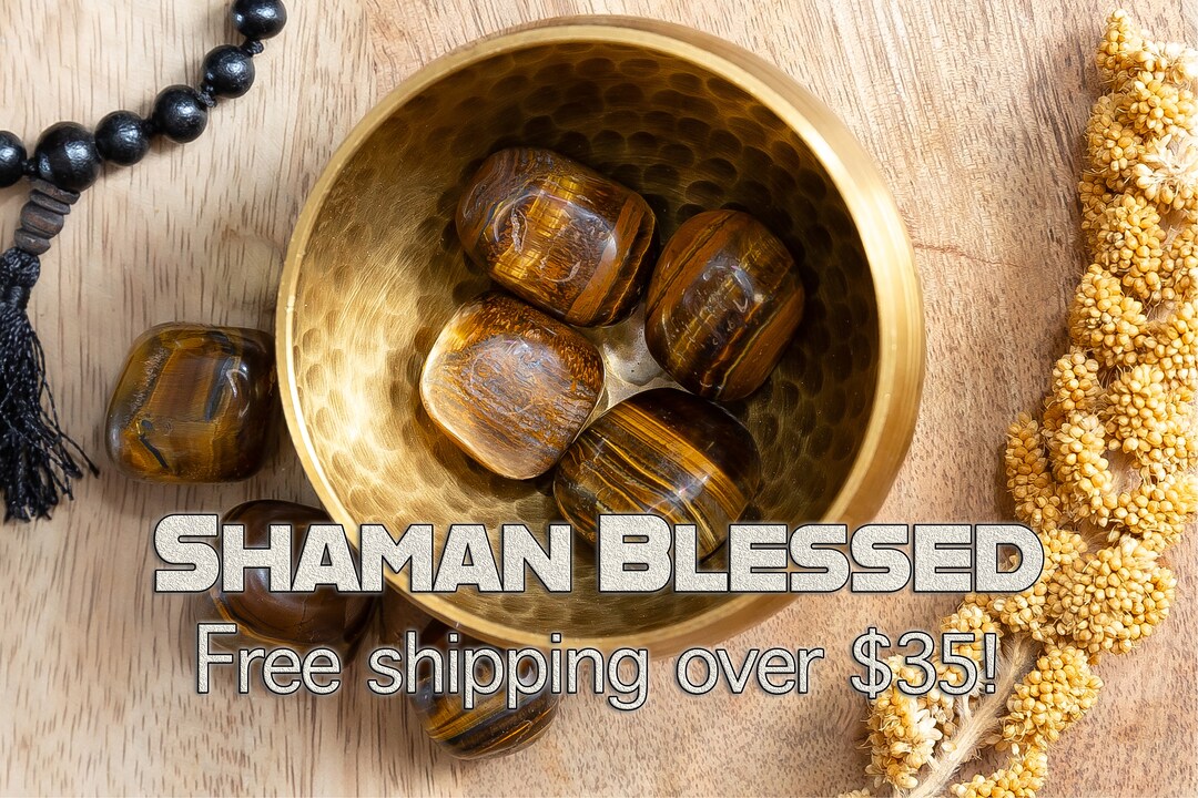 Native American Shaman Blessed & Charged Polished Golden Tiger's Eye Crystal: Protection ...