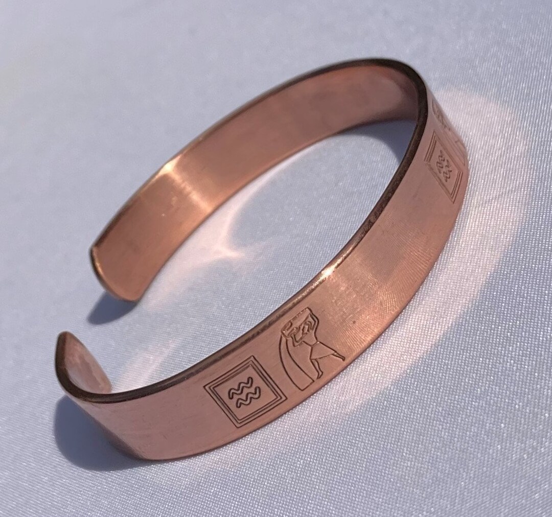 Solid Copper ALL ZODIAC SYMBOLS Symbol Bracelet With Gift Options CC5 2 ...