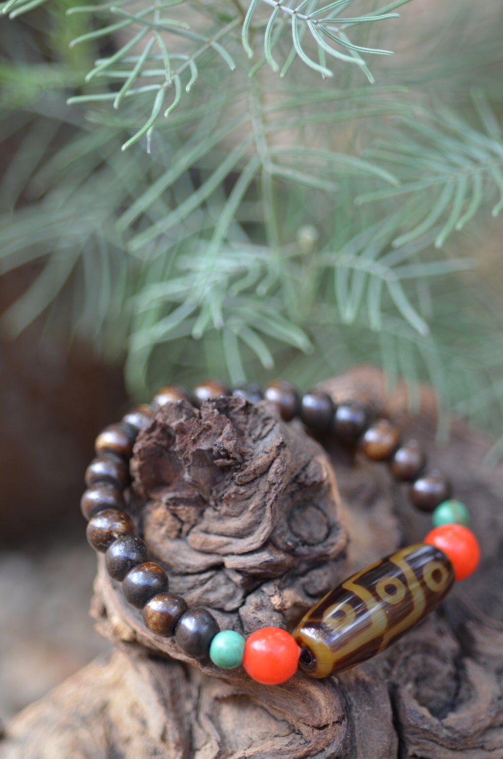 New Nine Eye Dzi Bead Mala Bracelet - Etsy