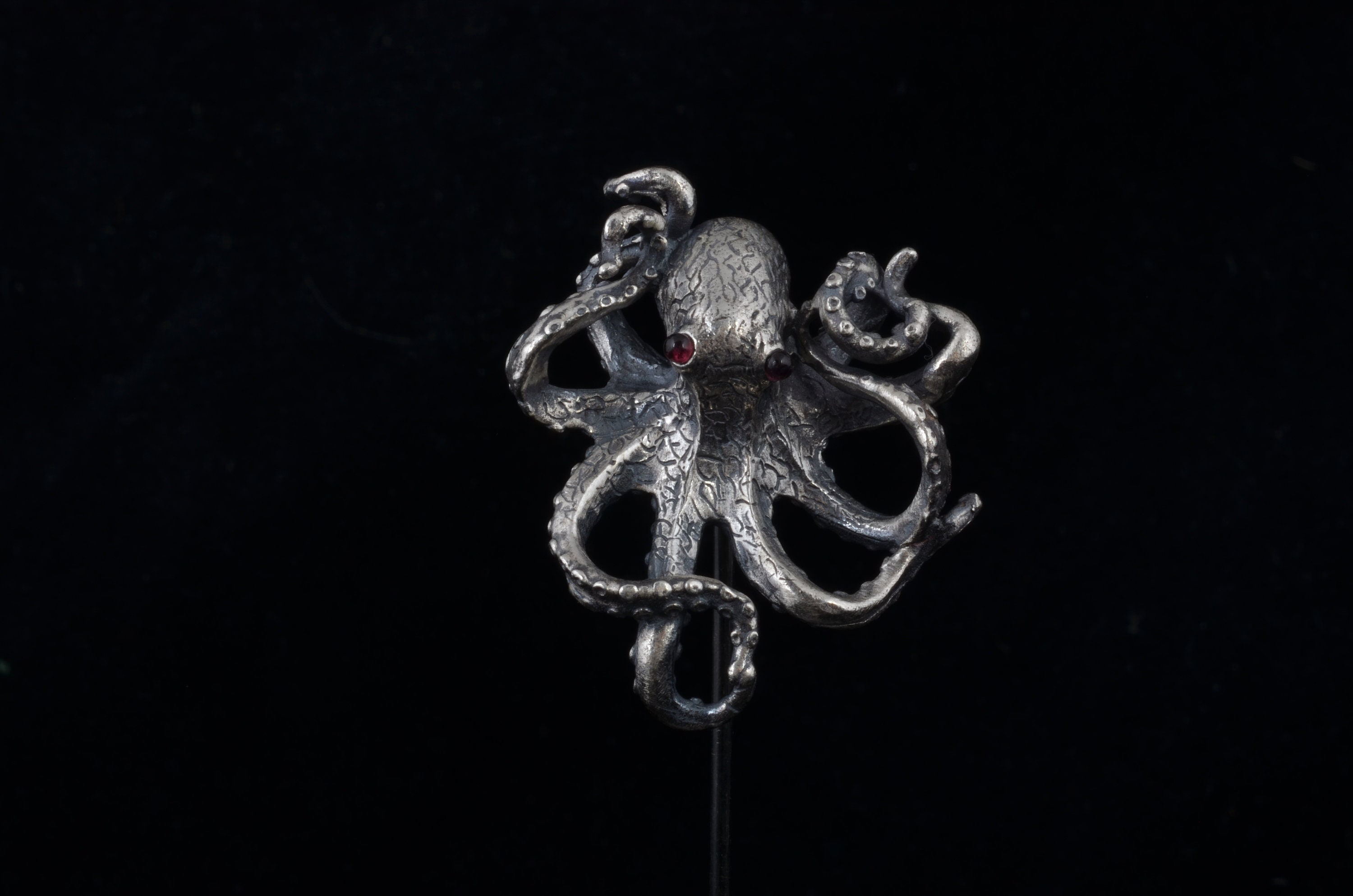Sterling Silver Octopus Pendant With Onyx Eyes by Robert Burkett ...