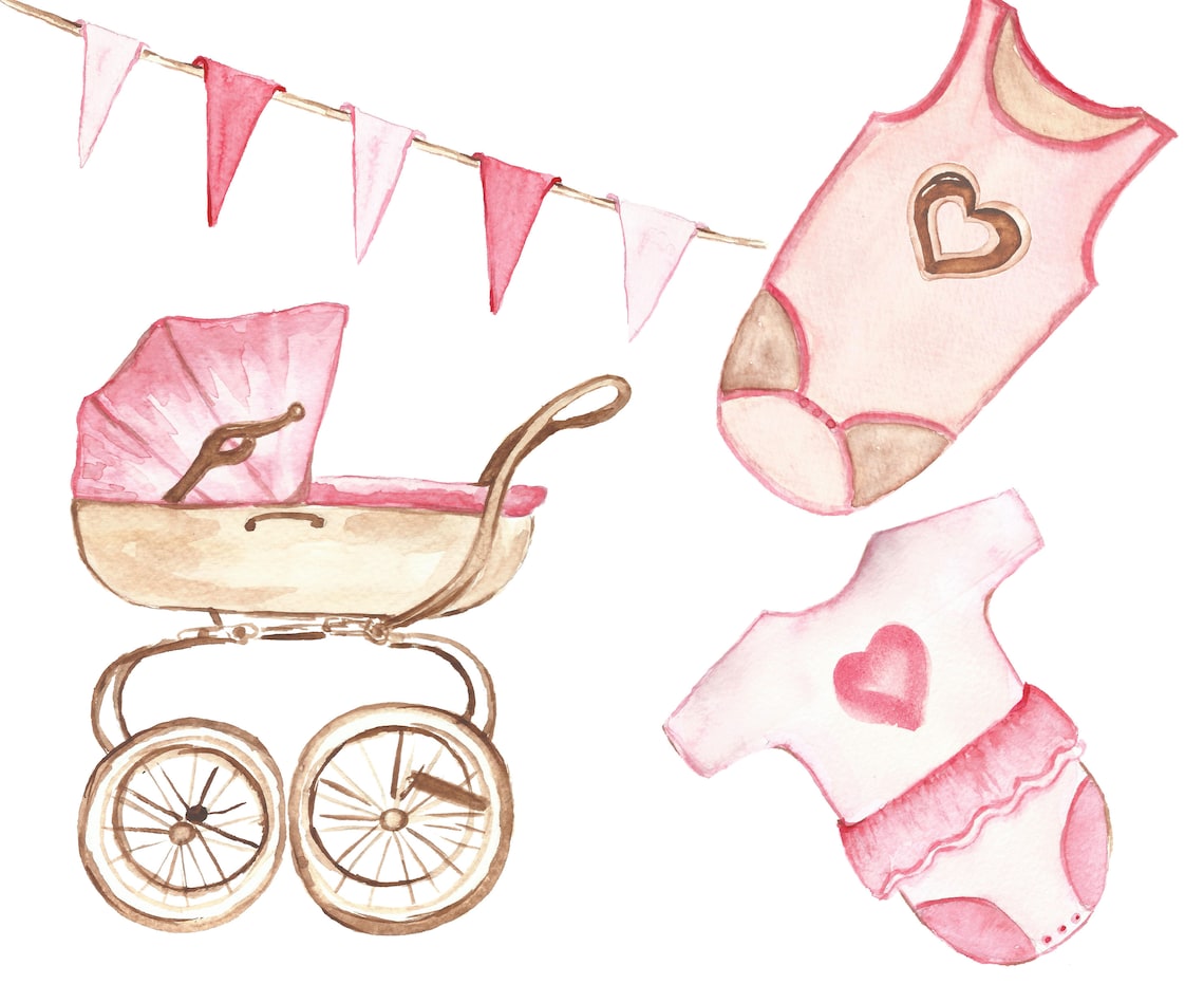 Baby Girl Clip Art African American Baby Clipart Watercolor Dark Skin ...