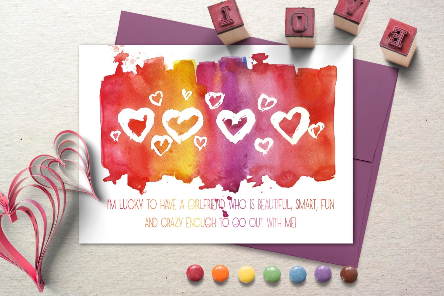 Valentine Card Printable, Love Card, Romantic Card, Valentines Day Card ...