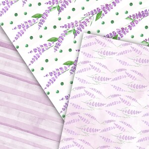 Lavender Watercolor Paper Pack. Digital Paper Hand Painted. Lavender ...