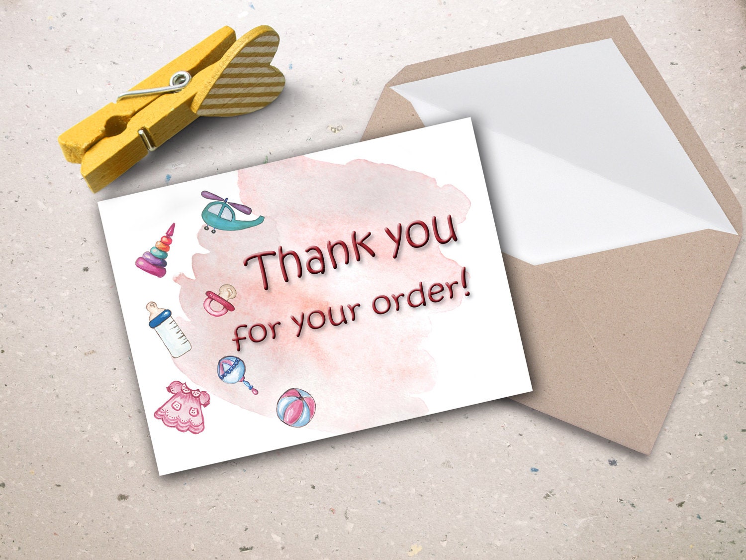 Thank You Card, Thank You for Your Order, Printable Thank You Card ...