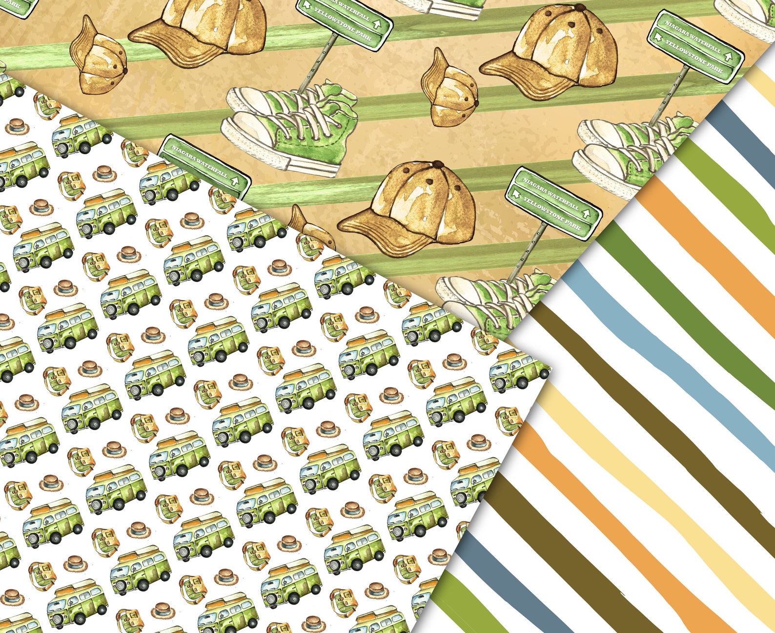 Travel Digital Paper Pack. - Etsy