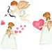 Valentine Angels Watercolor Clip Art. Watercolor Angels. Pastel ...