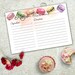 Recipe Card Printable Instant Download Recipe Card Watercolor French ...