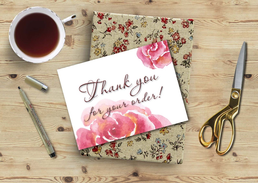 Thank You for Your Order Card, Thank You Card Intant Download ...