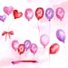 Valentine Clipart. Love Clipart. Red Pink Purple Clipart - Etsy