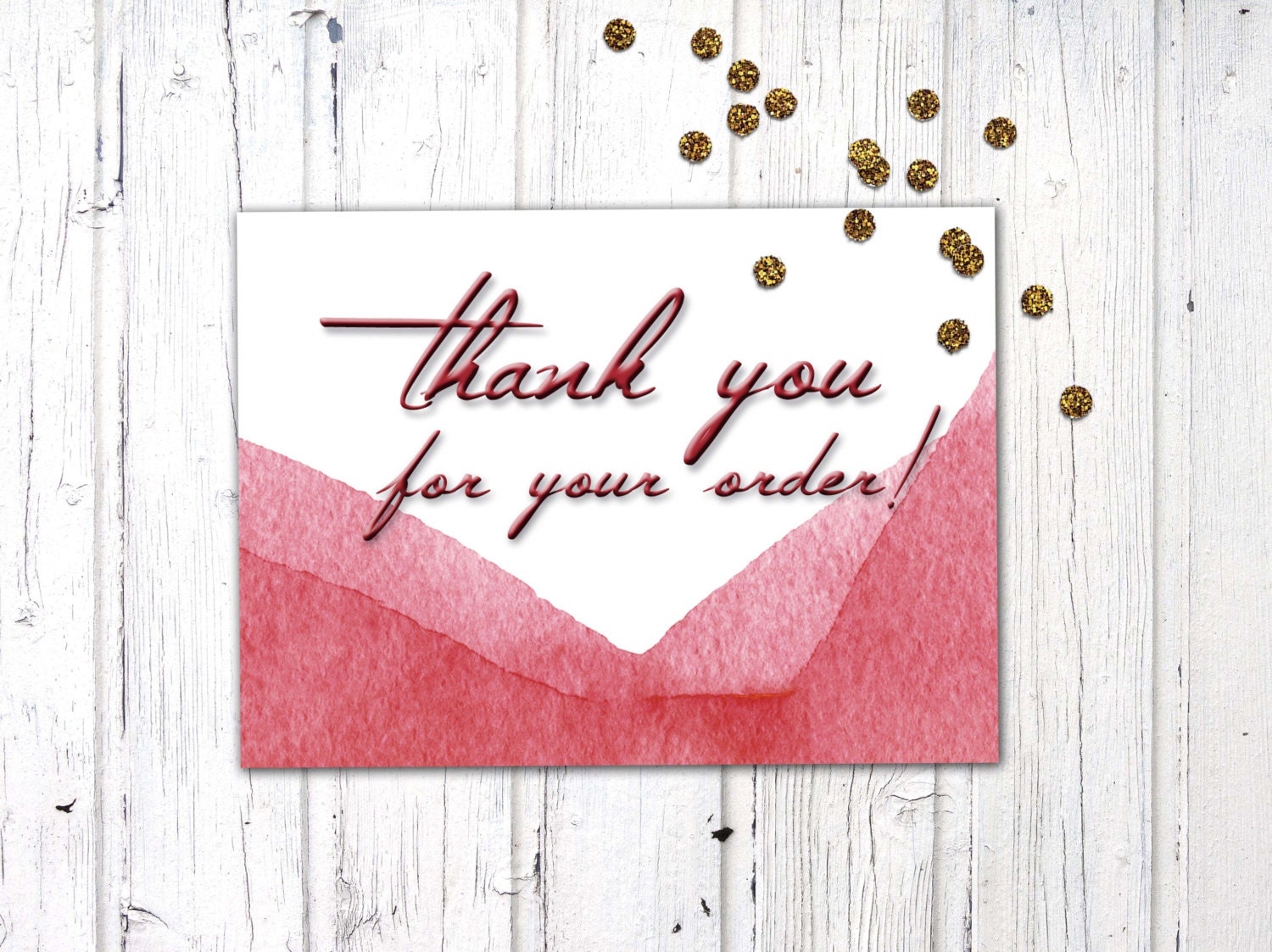 Thank You Card, Thank You for Your Order, Printable Thank You Card ...