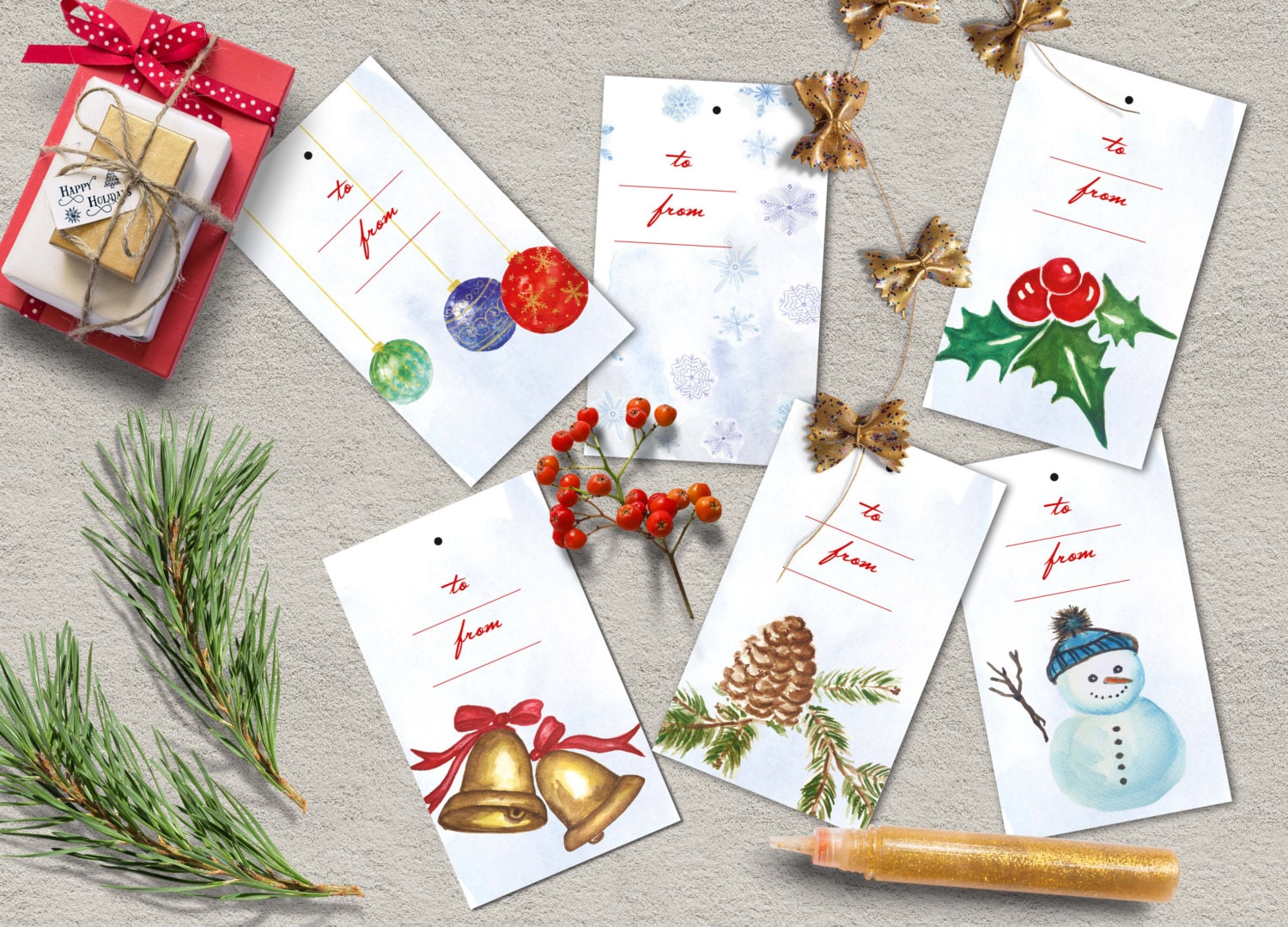 Christmas Tags Printable Christmas Tags Instant Download - Etsy