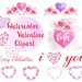 Watercolor Valentine's Clipart. Hearts Clipart, Love Clipart, Red, Pink ...