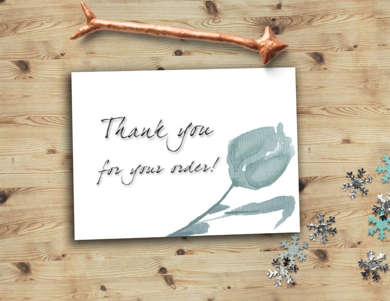 Thank for Your Purchase Card, Thank You for Your Order Note, Printable ...