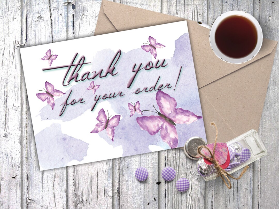 Thank You Card Thank You for Your Order Printable Thank You - Etsy