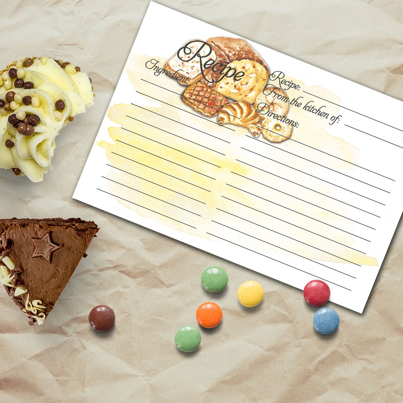 Diy Recipe Cards - Etsy