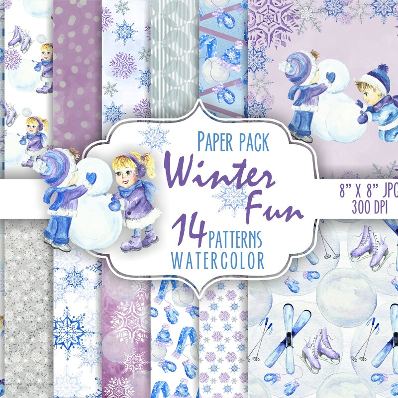 Christmas Digital Paper - Etsy