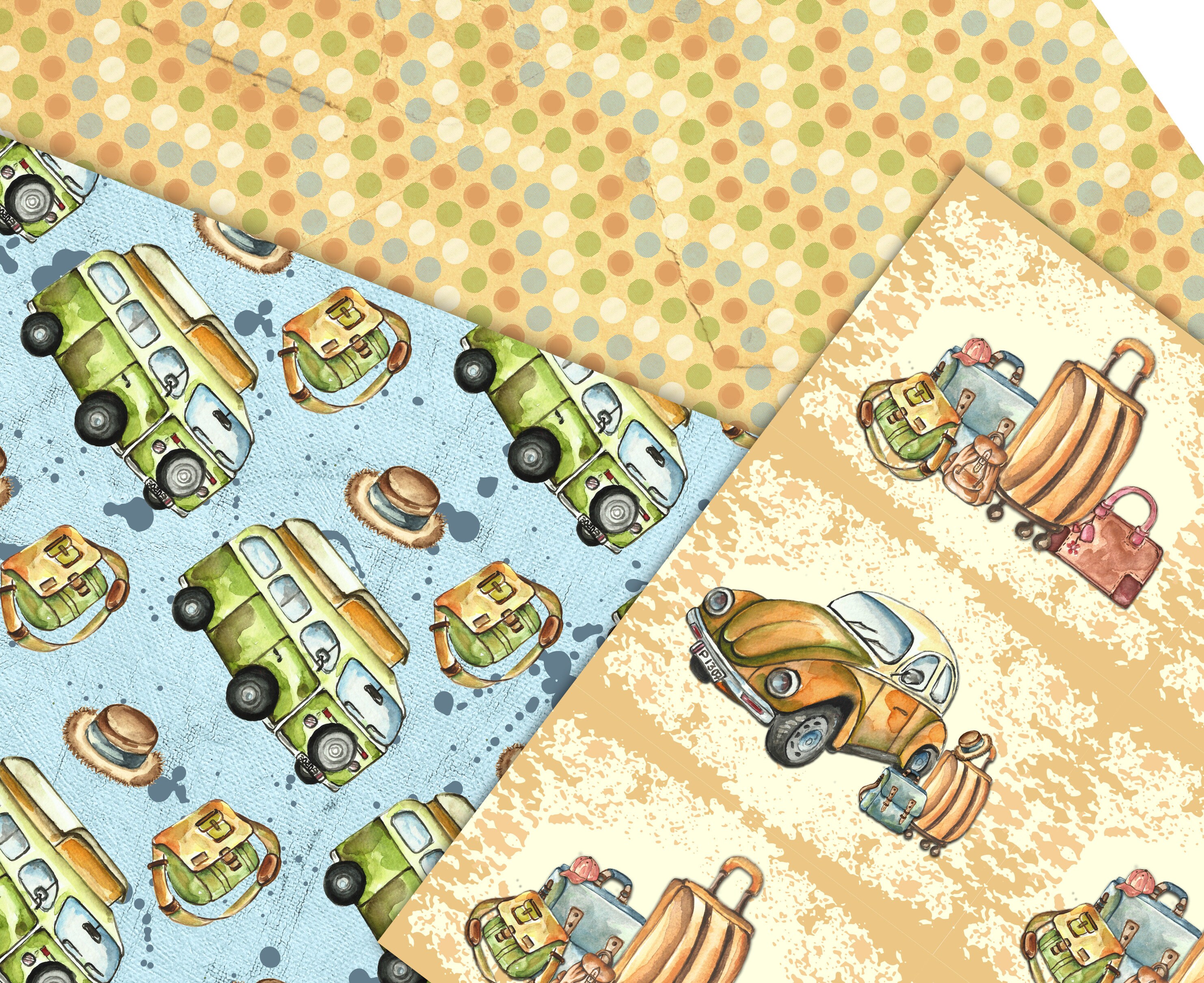 Travel Digital Paper Pack. - Etsy