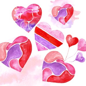 Valentine Clipart. Love Clipart. Red, Pink, Purple Clipart, Romantic ...