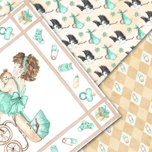 Baby Paper Pack. Watercolor Baby Digital Paper. Baby Patterns Neutral ...
