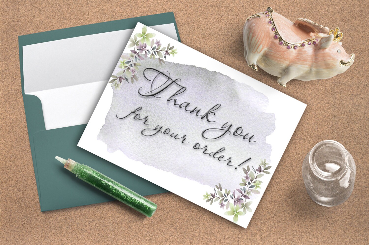 Thank You Note, Thank You for Your Order, Printable Thank You Card ...