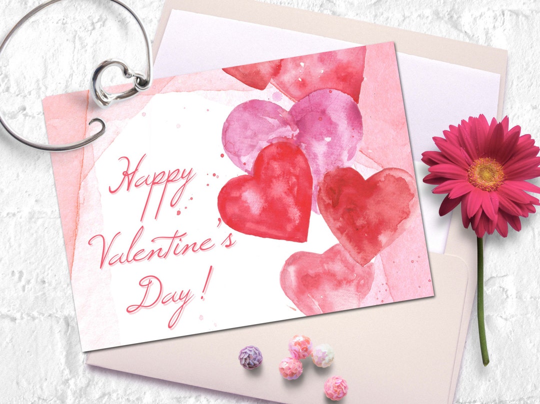 Printable Valentine Card. Love Card, Valentine Greeting Card, Romantic ...