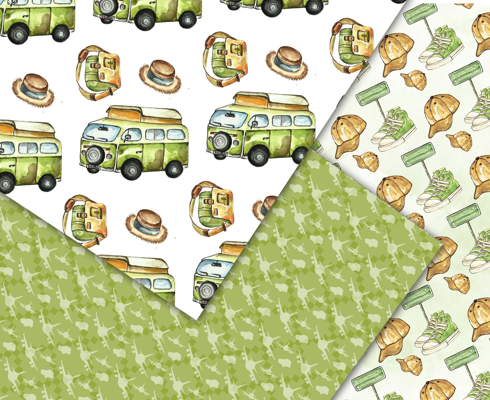 Travel Digital Paper Pack. - Etsy