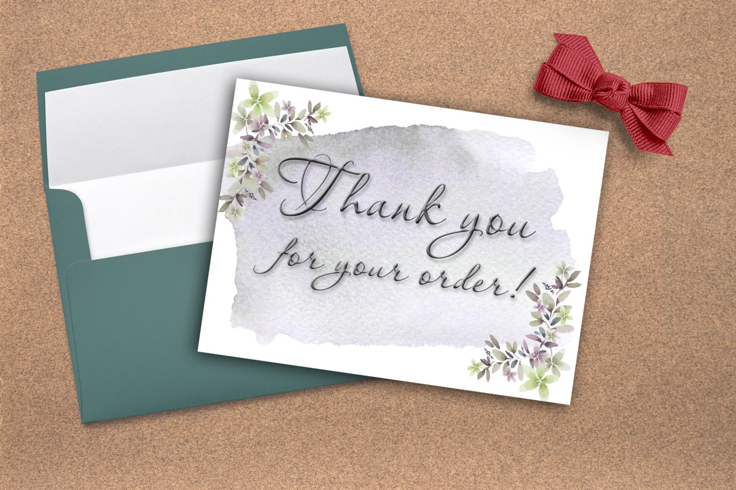 Thank You Note, Thank You for Your Order, Printable Thank You Card ...