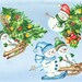 Christmas Clipart, Snowman Clipart Watercolor. Winter Clip Art ...