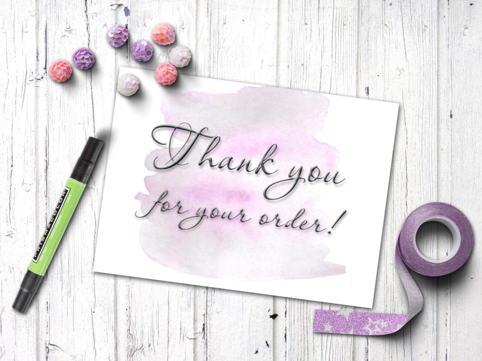 Thank You for Your Order, Thank You Card, Printable Thank You Card ...