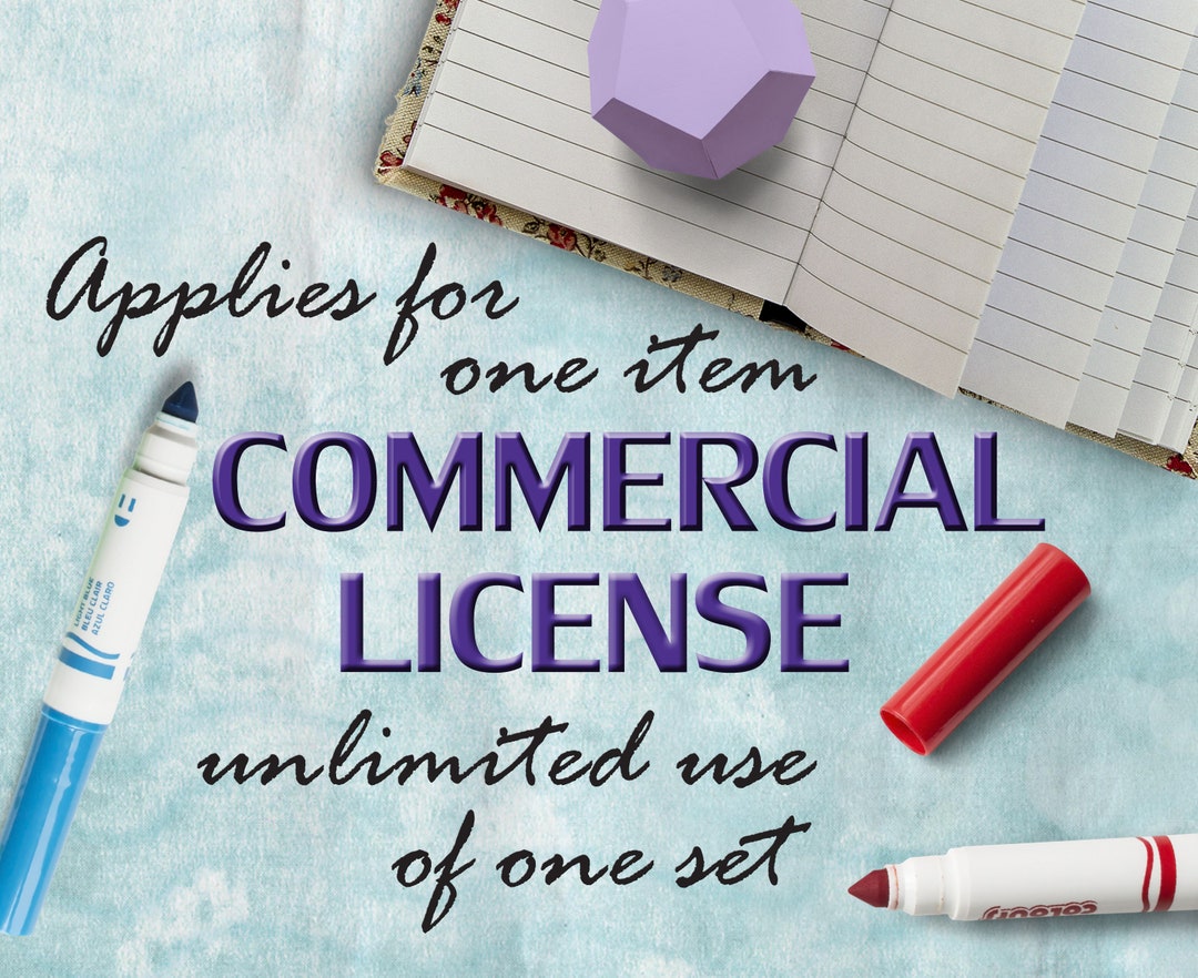Unlimited Use Commercial License for a One Set. - Etsy