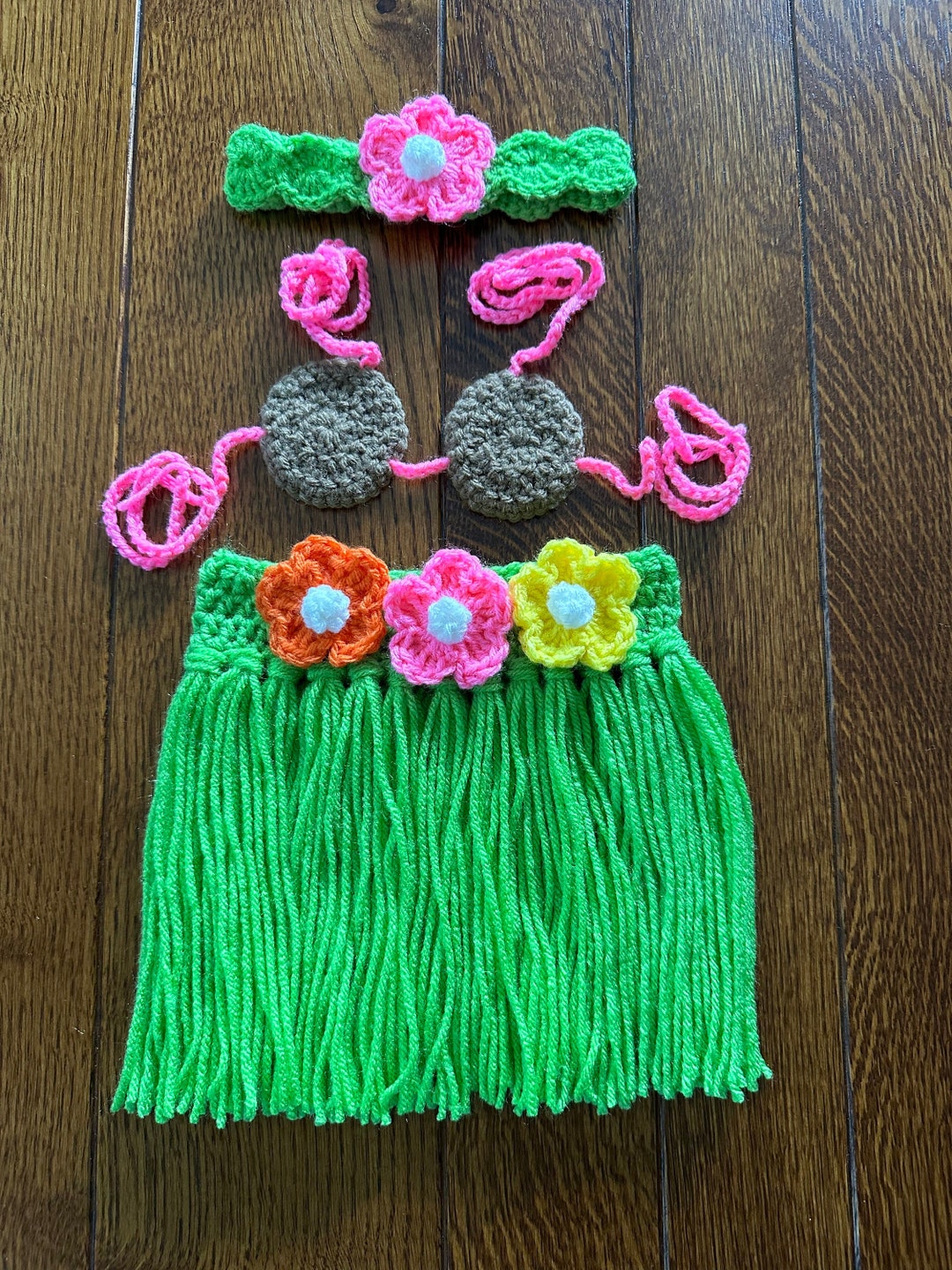 Crochet 0-3 Month Baby Hula Outfit, Baby Gift, Photo Prop - Etsy