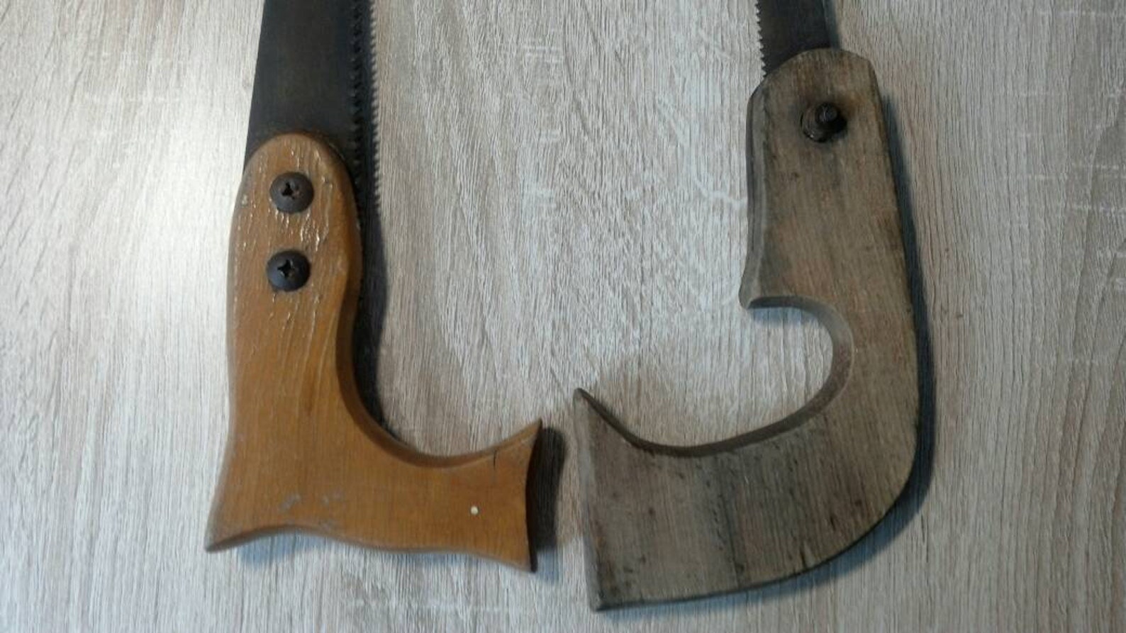 Vintage hand saw set of 2 vintage saws with wooden handles | Etsy
