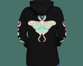 Luna Moth Hoodie - Etsy